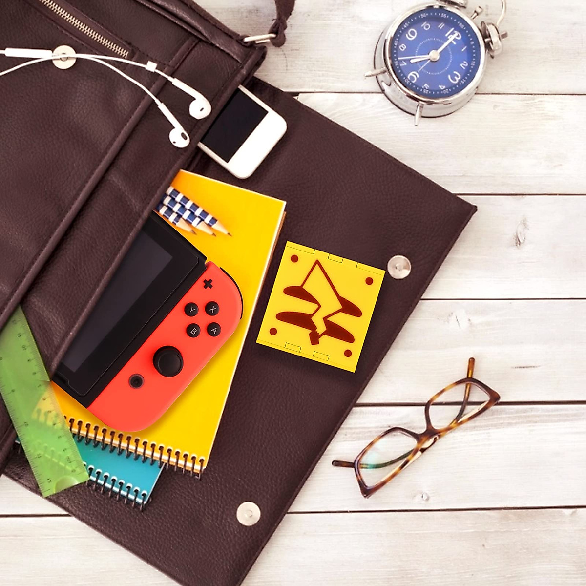 UFOPETIE 16 in 1 Game Case for Nintendo Switch Game Storage,Compatible with Nintendo Switch Case Pokemon Theme,Nintendo Switch Game Card Holder,for Switch Accessories-Tail-Thumb Grip 2PCS