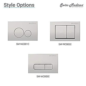 Swiss Madison Well Made Forever Swiss Madison SM-WC001 Dual-Flush Actuator Plate, Matte Chrome