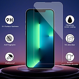 AVOAR 3 Pack Screen Protector for iPhone 14 Plus/13 Pro Max, for iPhone 14 Plus Screen Protector, 6.7 Inch HD Clear Tempered Glass Full Screen, Anti-Scratch, Bubble Free, Case-friendly