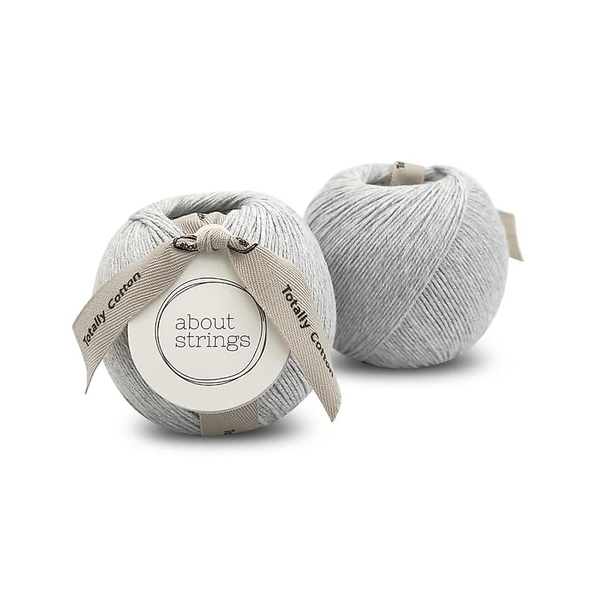 About Strings 100% Organic Cotton No.3 Light DK Yarn 3.53oz(100g) 234 Yards per Ball, 2-Pack (Lunar)