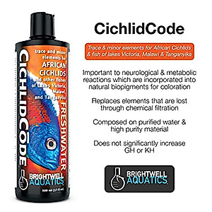 Brightwell Aquatics CichlidCode - Trace and Minor Elements for African Cichlids and Fish of Lakes Victoria, Malawi, and Tanganyika, 125 ml