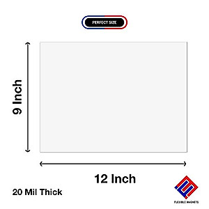 5 Dry Erase White Magnetic Sheets - 9" X 12" - Magnetic White-Board Write on Wipe Off Sheets - Total of 5 Sheets. The Best Flexible Dry Erase Sheets ON The Market! Without Markers