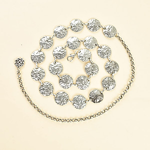 ILuvatar Womens Waist Chain Belts for Dresses Belly Chunky Chains with Metal Buckle Body Chain U30