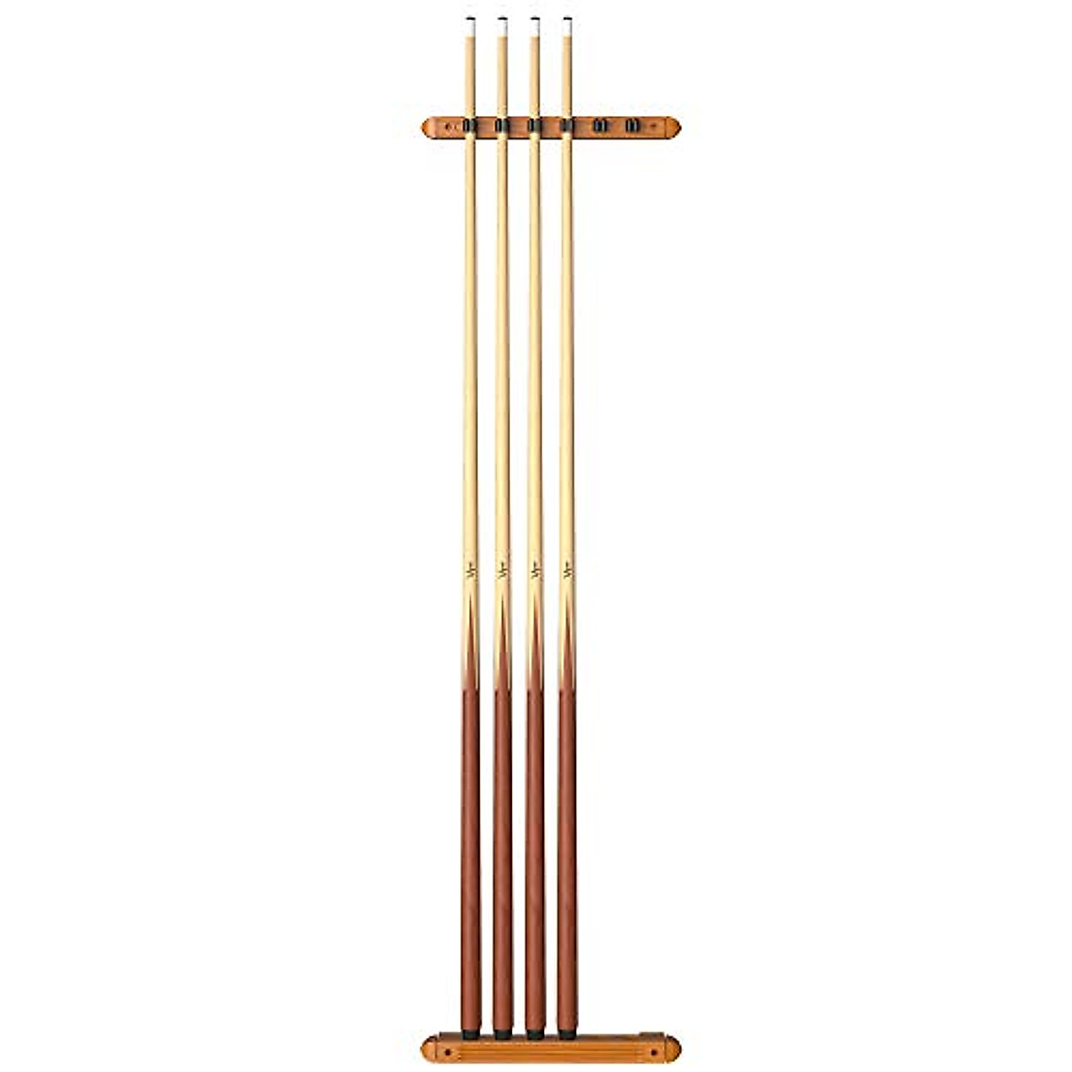 Fat Cat 2-Piece Wall Mounted Hardwood Billiard/Pool Cue Rack, Holds 6 Cues