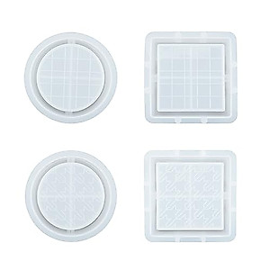 SYlive DIY Organizer Mold Round Square Ashtray Silicone Mold Household Items Storage Ornaments Handmade Mold for DIY Crafts