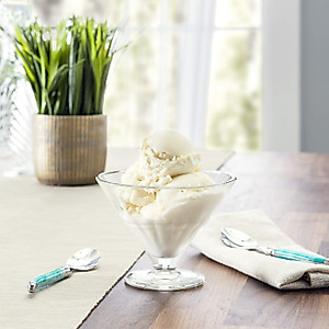 Laguiole 4-Piece Coffee Spoons (Faux Turquoise) - Stainless Steel Spoon Set – Elegantly Designed Tea Spoons – Dishwasher Safe Coffee Spoon Set – Small Spoons for Tea, Dessert & Ice Cream