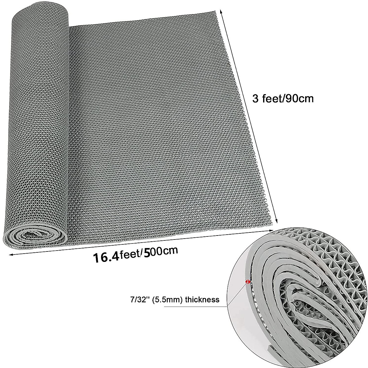 jxgzyy 3ft x16.4ft Drainage Non Slip Mat Commercial Floor Mat PVC Drainage Mat Bathroom Pool Floor Mat Mesh Big Hollow Door Mat Roll for Swimming Pool Shower Room Bathroom Indoor Outdoor Wet Area