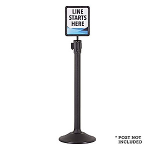 US Weight - U2513 Plastic Stanchion Sign Holder with Plexiglass Covers for USW ChainBoss and Sentry Stanchions