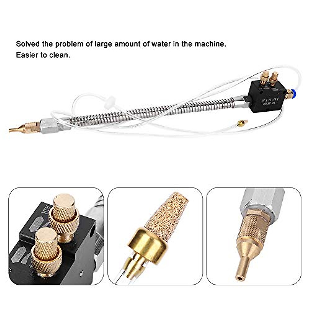 STR-01 Mist Coolant Lubrication Spray System for Metal Cutting Engraving Cooling Machine/Air Pipe CNC Lathe Milling Drill(STR-01)