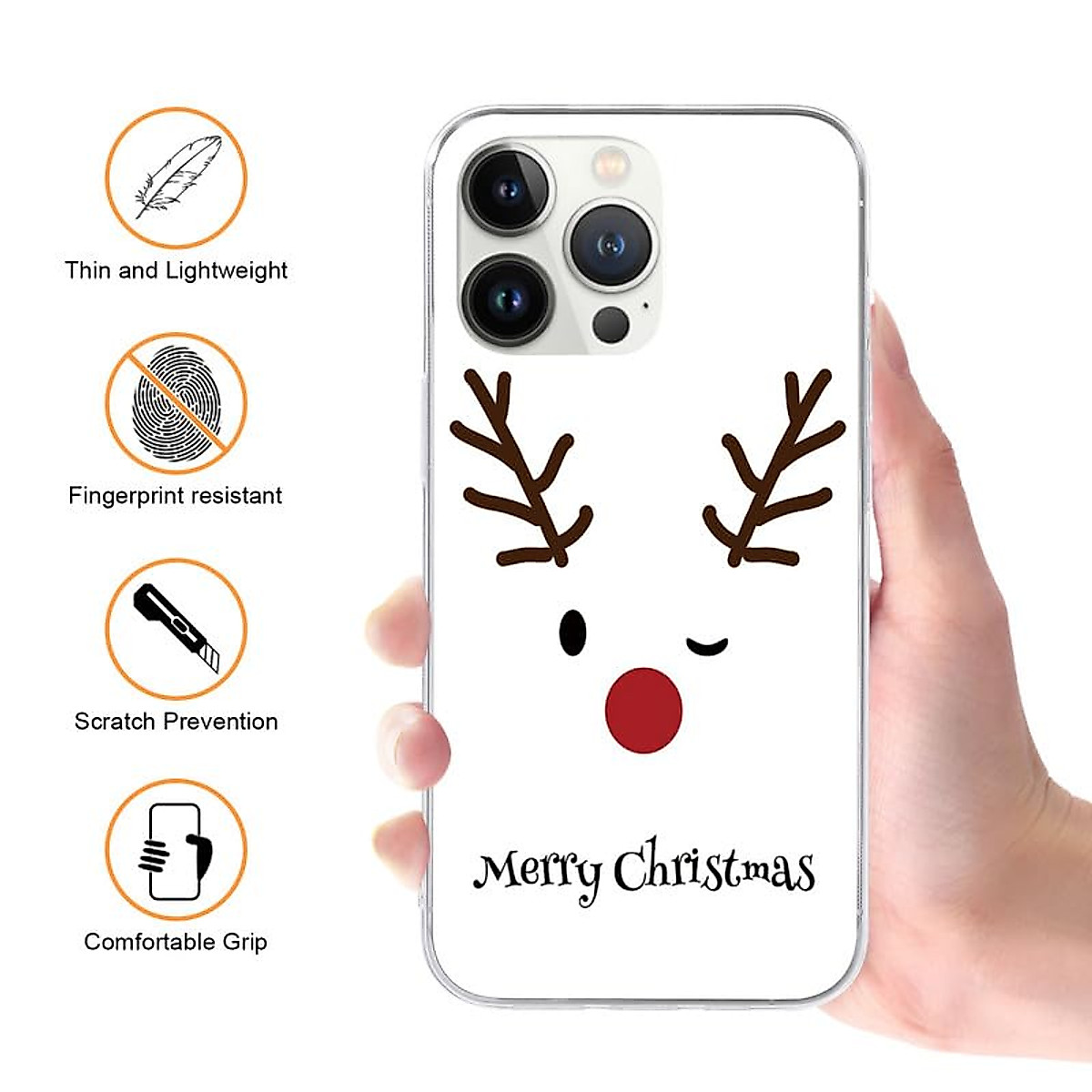 Pnakqil Christmas Phone Case for Samsung Galaxy S9 Plus 6.2'', 3 Packs Clear Transparent Soft Silicone Cover with Santa Claus Elk Cartoon Cute Design Pattern Slim Protective Girls Gift, 29