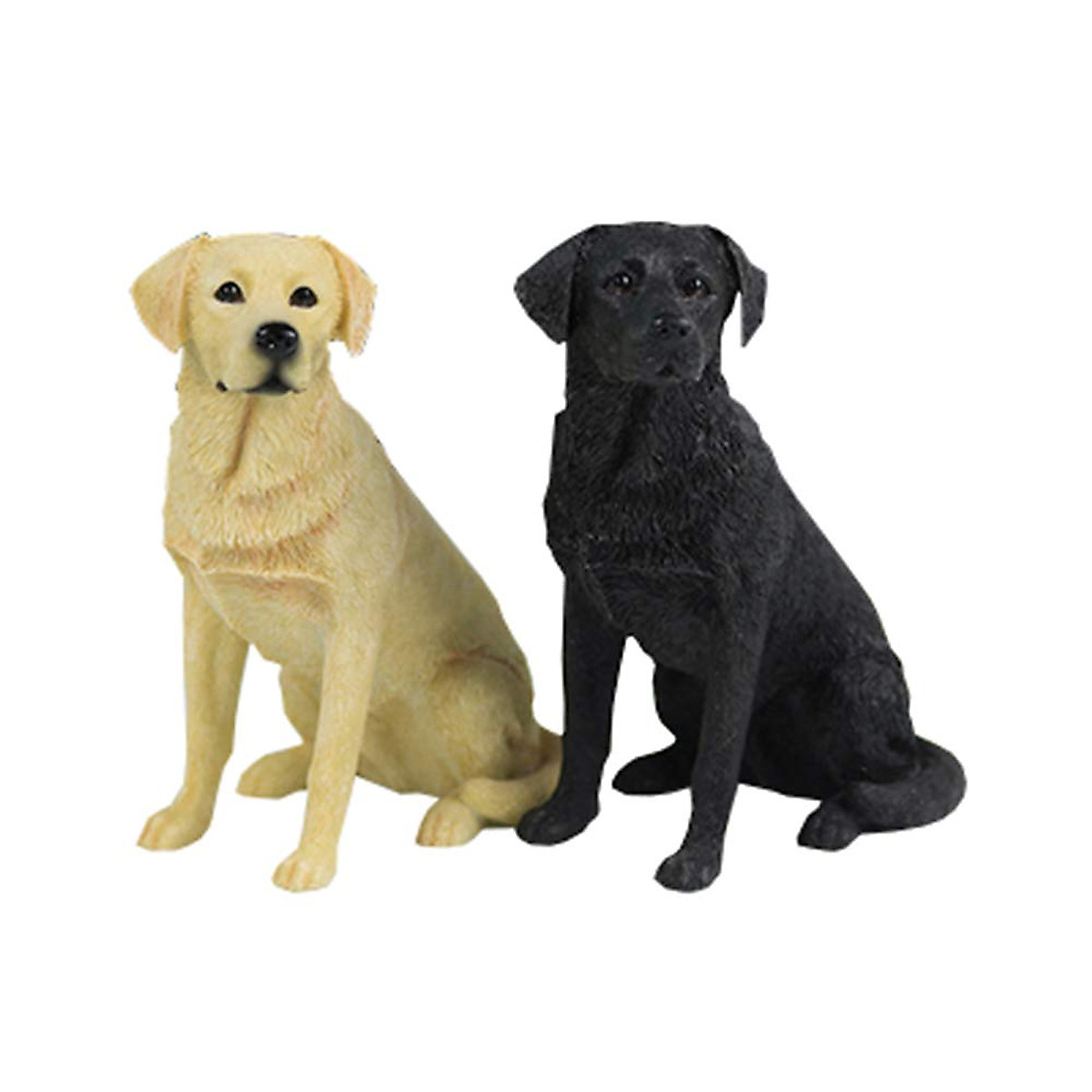 Labrador Golden Retriever Statue, Home Garden Art Sculpture Dog Model Car Seated Decoration Crafts Collection 4.72.55In,Black