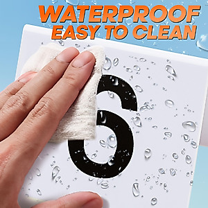 Restaurant Table Numbers 1-25 White, Tent Table Numbers (3 in x 3.5 in)