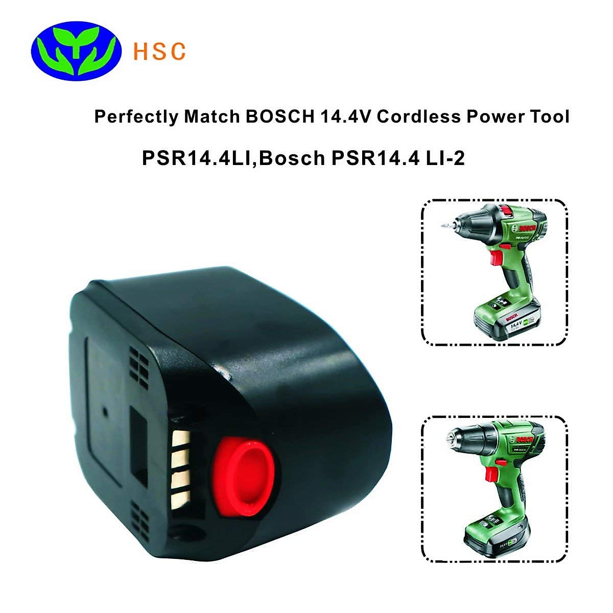 5000mAh 18650 Battery Pack BOS14.4B Lithium Battery 14.4V Replacement for Bosch BAT607 BAT607G BAT614 BAT614G Battery pack 14.4V