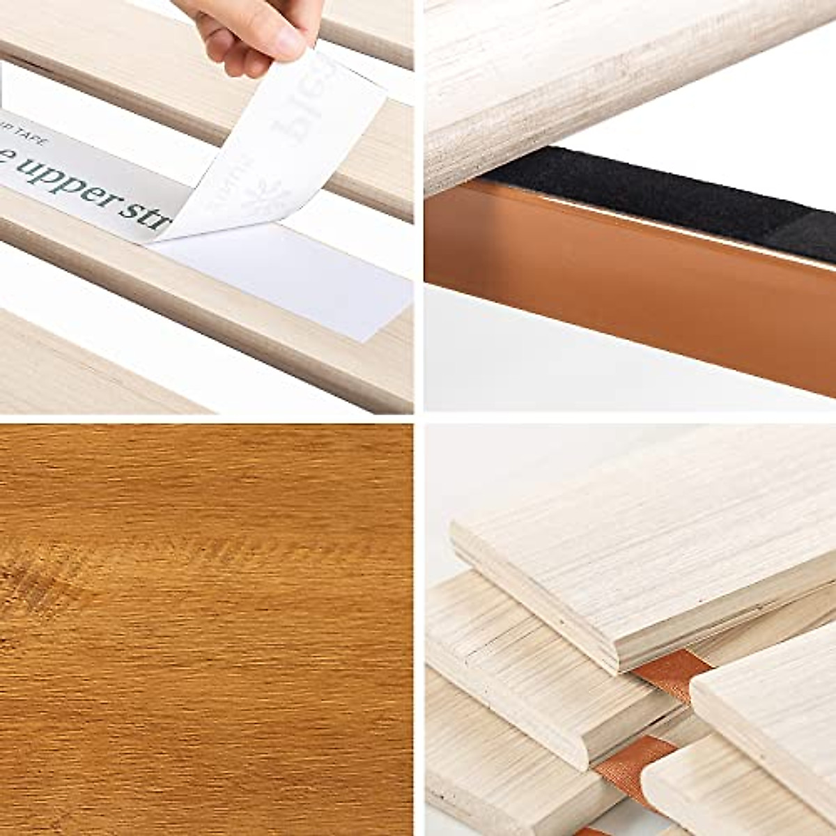 ZINUS Alexis Deluxe Wood Platform Bed Frame / Solid Wood Foundation / No Box Spring Needed / Wood Slat Support / Easy Assembly, Rustic Pine, Queen