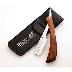 Pure Wood Shaving Razor/Cut Throat Razors/Men Razor (coolcut) + Free Blades & Pouch (wood-r5)