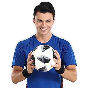 Tough Headwear Sports Wristbands - Arm Bands, Wrist Sweat Bands - One Size - Black - Cotton Blend - Unisex - For Athletes