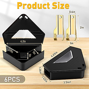 Qualirey 6 Pcs Mouse Bait Station with Key Required Mouse Stations Mice Traps Bait Boxes Mice Station for Small Mice Indoor Outdoor, Keeps Children Safe, Bait Not Included