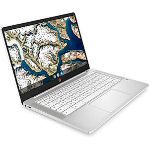 HP Chromebook 14a-na0122od 14" Intel Pentium Silver N5030 4 GB Memory; 64 GB eMMC Storage Chrome OS Ceramic White(Renewed)