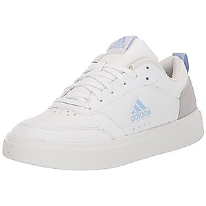 adidas Women's Park St Sneaker, White/White/Blue Dawn, 8.5