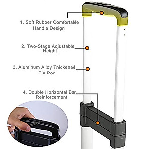 Kampeaburr Folding Hand Truck 5-Wheel Folding Trolley TPR Wheel 360° Rotating Dolly, Maximum Load-Bearing 330 LB Folding Hand Dolly for Shopping, Business Travel, Cargo Handling, Home Office.
