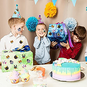 Haooryx 300pcs Cat Theme Make A Face Scene Sticker Roll, Make Your Own Kitty Decorative Sticker Decals Cute Cat Mixed and Match Self-Adhesive Sticker Scrapbook Laptop Decor Kid’s Party Favor Supplies