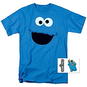Sesame Street Cookie Monster T Shirt & Stickers (X-Large)