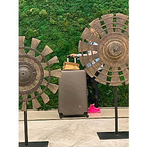 InUSA ROYAL Hardside Spinner Luggage with Ergonomic Handles | Spacious Travel Suitcase with Four Spinner Wheels and Studs | 32 Inch Extra Large Spinner Luggage | Brown