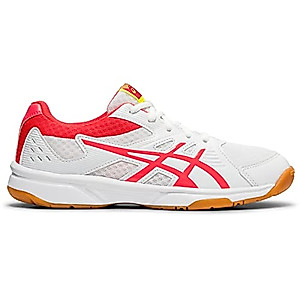 ASICS Women's Upcourt 3 Volleyball Shoes, 6, White/Laser Pink