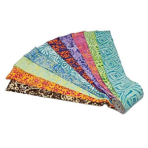 Stitch & Sparkle Indonesian Premium Batik Cotton Vibrant Dreams Jelly Roll 2.5''x 44''