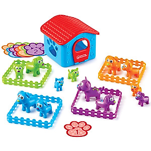 Learning Resources Sort-'Em-Up Pups 28 Pieces, Ages 3+ Sorting & Matching Toys, Educational Toys for Toddlers, Preschool Toys, Toddler Learning Toys