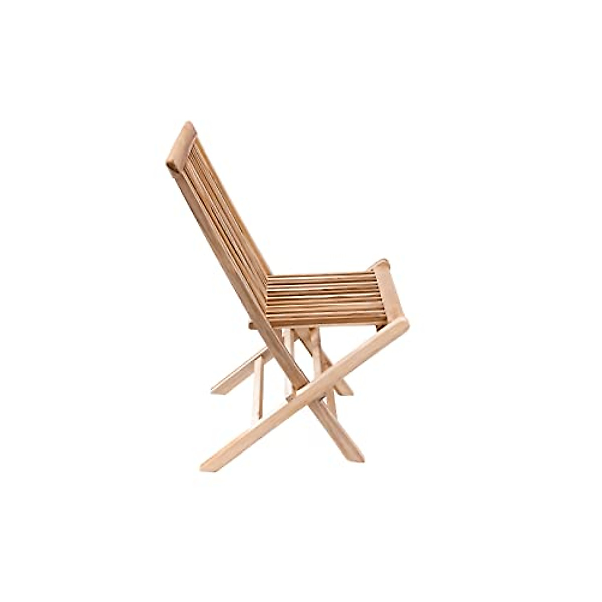 Nordic Style Folding Chair for Indoor and Outdoor Use - Patio, Balcony, Dining (Natural Finish, Beige)