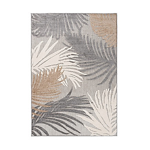 Rugshop Lucca Contemporary Floral Indoor/Outdoor Area Rug 7'10" x 10' Gray