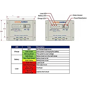 WindyNation P30 30A Solar Panel Regulator Charge Controller 12V 24V 390W 780W
