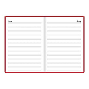 Letts of London Milano Weekly Planner, 12 Months, January to December, 2024, Appointments, A5 Size, 8.25" x 5.875", Red (CTO3XURD-24)