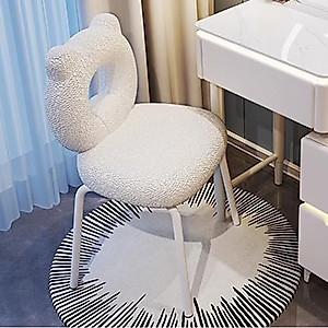 PAOOPA Dressing Table, Vanity Table with Lighted Mirror, Makeup Dressing Table with 3 Drawers, 3-Color Touch Screen Dimmable Mirror, Dressing Table with Mirror and Chair,A-60cm