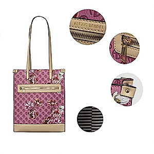 Alexis Bendel Signature Tote Bag For Women Safiiano Leather Designer Handbag Pink