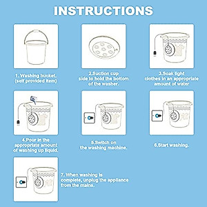 Mini Washing Machine, 3.54in Portable Washing Machine with Suction Cups, 3 in 1 Bubble Cleaning USB Ultrasonic Powered Turbo Washing Machine & Sink Dishwasher for Camping, Travelling, Business Trip