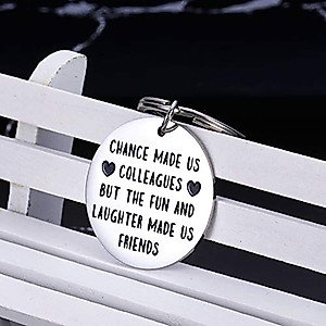 Coworker Leaving Gifts Colleague to Friend Keychain Going Away Appreciation Goodbye Farewell Keyring for Boss Lady Women Men Him Her Resignation Retirement Birthday Christmas Friendship Presents