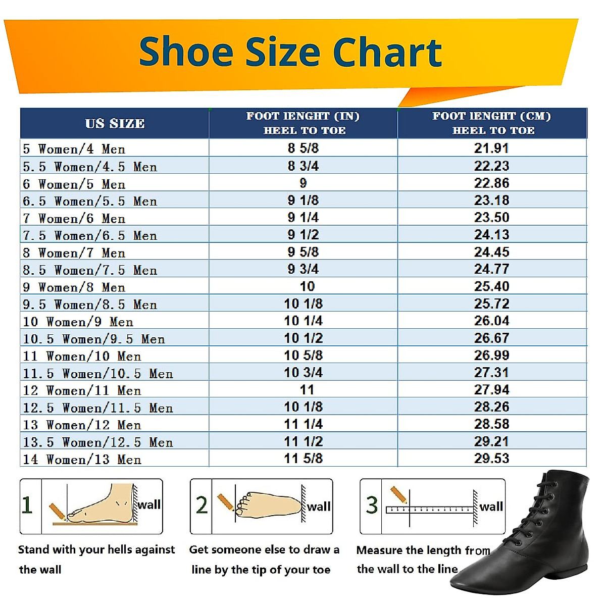 Jazz dance boots Split Sole for Women and Men's Leather Dancing shoes, Black (8W / 7M)