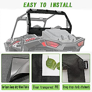 YONQIFON UTV Rear Windshield,Back Window Compatible with Polaris RZR 1000 XP, XP 4 1000