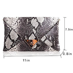 Sherry Women Snakeskin Handbag Party Evening Bag Clutch Shoulder Bag