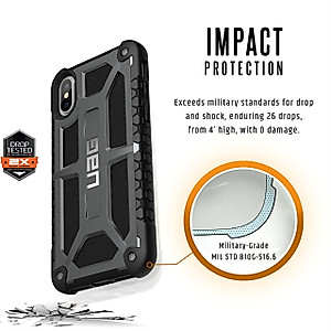 URBAN ARMOR GEAR UAG iPhone Xs/X [5.8-inch Screen] Case Monarch [Graphite] Rugged Military Drop Tested Protective Cover