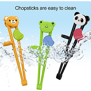 Black Training Chop-sticks for Kids, Training Chop-sticks Comfortable Grip Chewable Cartoon Chop-sticks for Beginners Learning chop-sticks Flatware