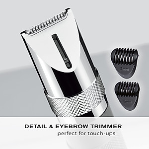 ConairMan Nose Hair Trimmer for Men, For Nose, Ear, and Eyebrows, Patent 360 Bevel Blade for No Pull, No Snag Trimming Experience, Cordless Trimmer 5 piece Set with Professional Metal Handle