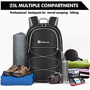 ZOMAKE Lightweight Packable Backpack 28L - Foldable Backpack Water-Resistant Collapsible Backpack Light Daypack for Hiking(Yellow)