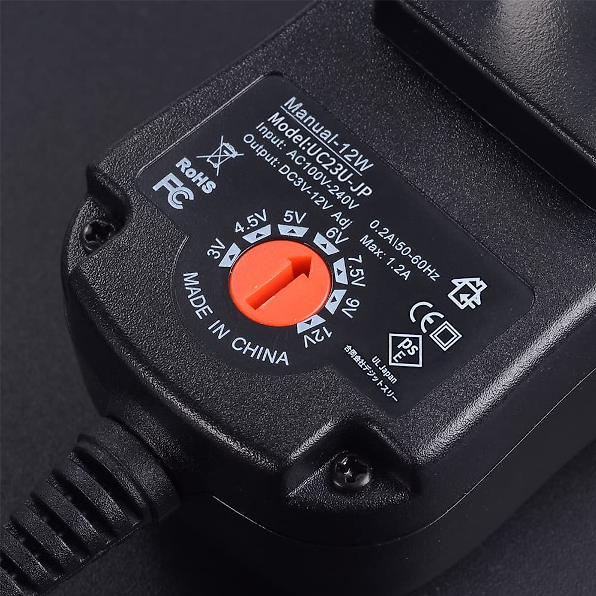 SoulBay 12W Universal AC Adapter Reversible Polarity Multi Voltage DC Power Supply, with 9pcs Adaptor Tips, Compatible with 3V to 12V Household Electronics, 1.2Amp Output