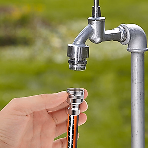 Faucet Snap Adapter Connection Sink Faucet Adapter Portable Dishwasher Faucet Adapter Faucet Aerator Sink Hose Adapter Countertop Dishwasher Connection Accessories (15/16-27Male or 55/64-27Famale)