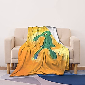 Classic Bold and Brash Travel Blanket Squidward Soft Lightweight Fleece Flannel Throw Blanket 50"x40"