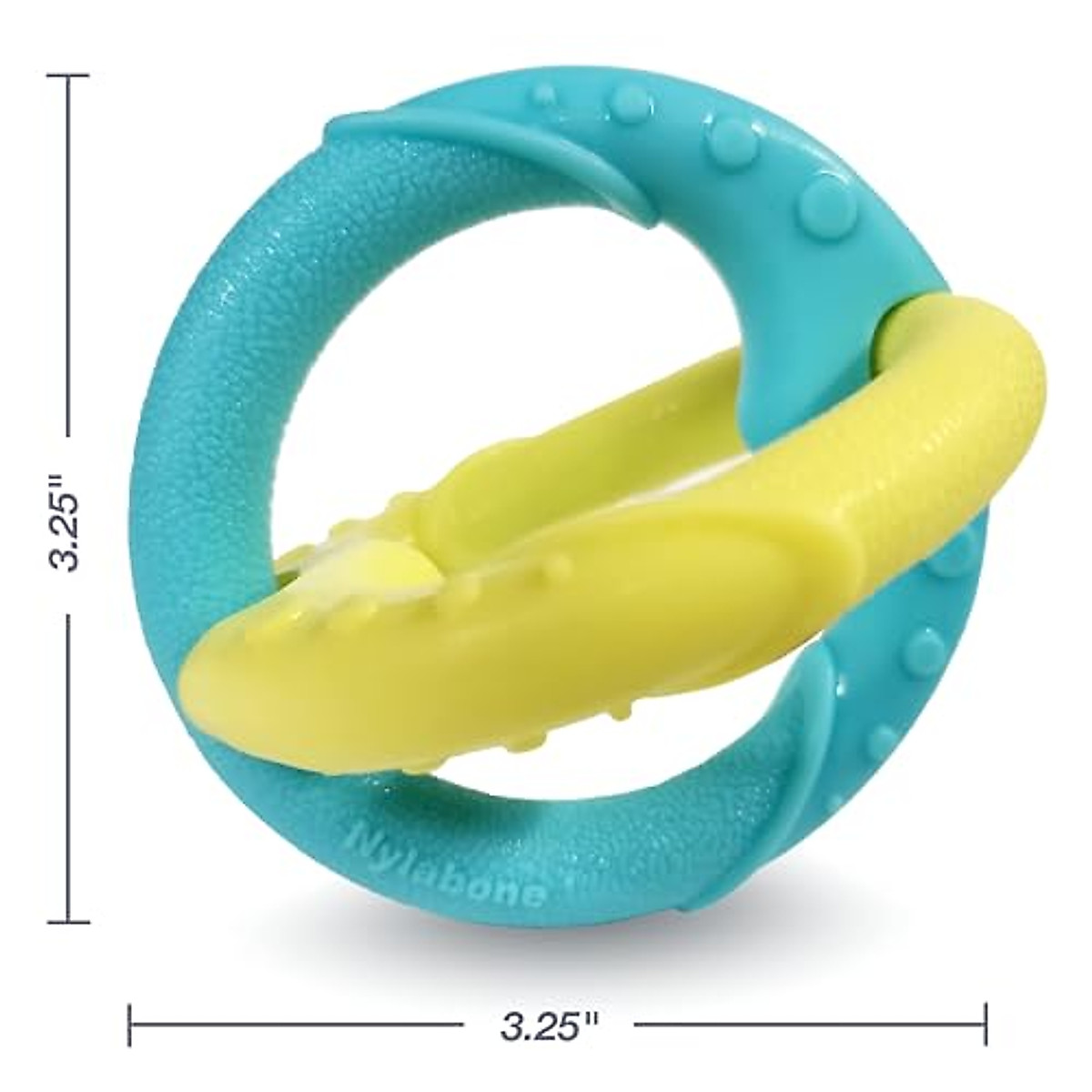 Nylabone Power Play Puppy Tug-a-Ball - Puppy Tug Toy - Interactive Puppy Enrichment Toys - Puppy Must Haves (1 Count)