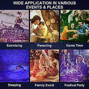 Oxycute Galaxy Projector, RGB Star Projector Working with Alexa & Google Assistant, LED Galaxy Light with Bluetooth Music Speaker, Timer, Voice Control Collage Dorm Decoration Lamp for Bedroom